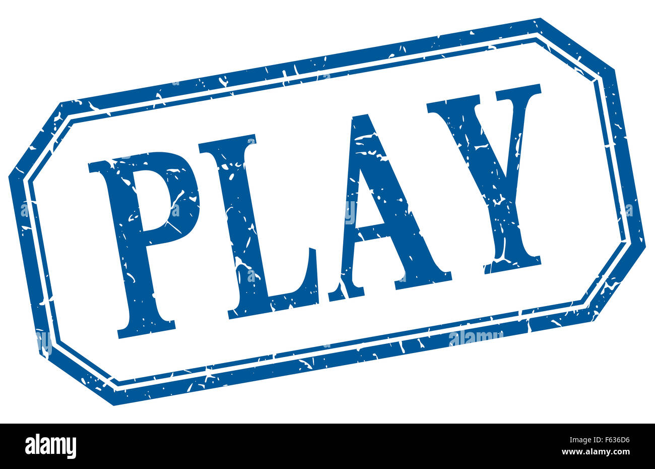 play square blue grunge vintage isolated label Stock Photo - Alamy