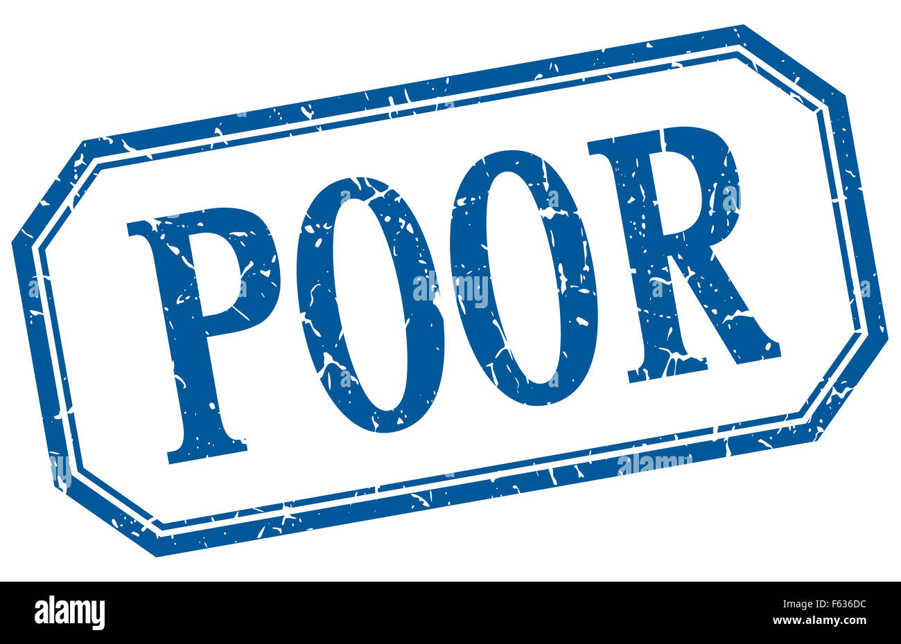 poor square blue grunge vintage isolated label Stock Photo - Alamy