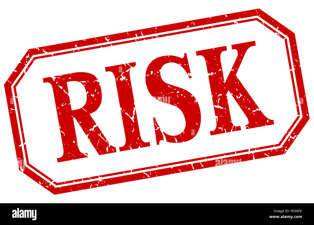 risk square red grunge vintage isolated label Stock Photo - Alamy
