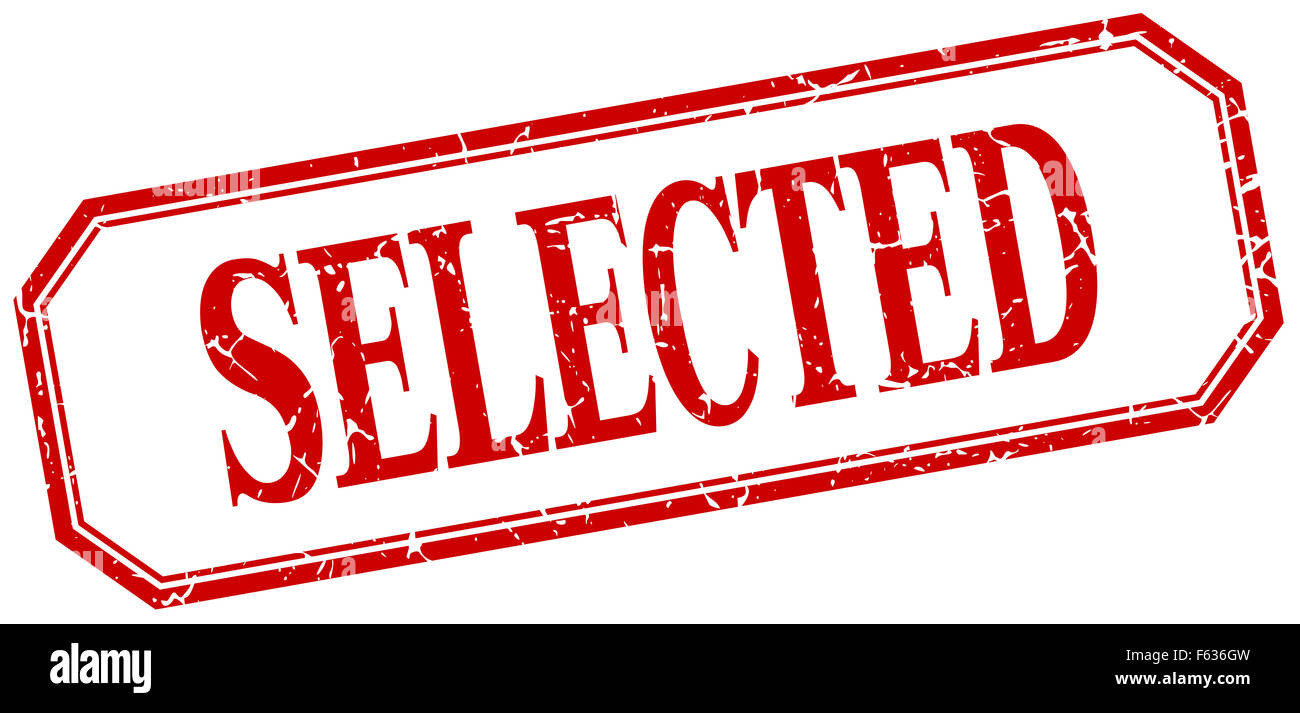 selected square red grunge vintage isolated label Stock Photo - Alamy