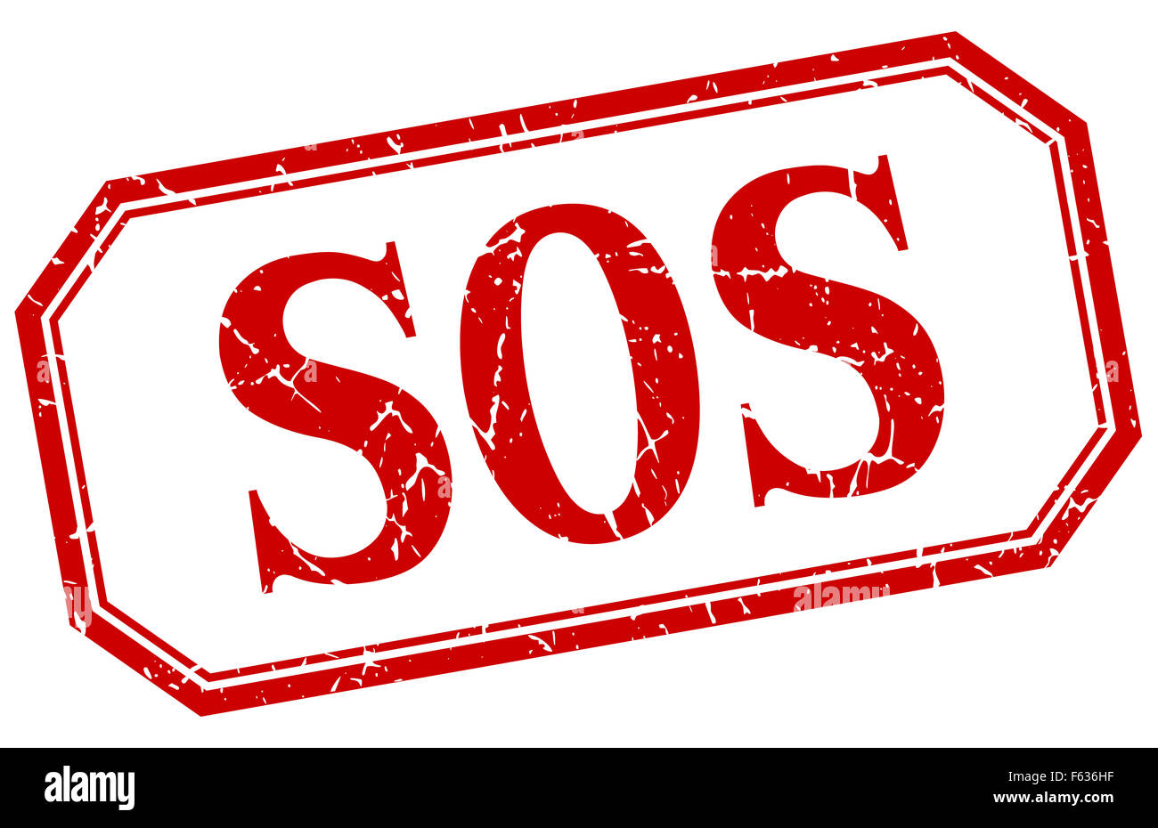 sos square red grunge vintage isolated label Stock Photo - Alamy