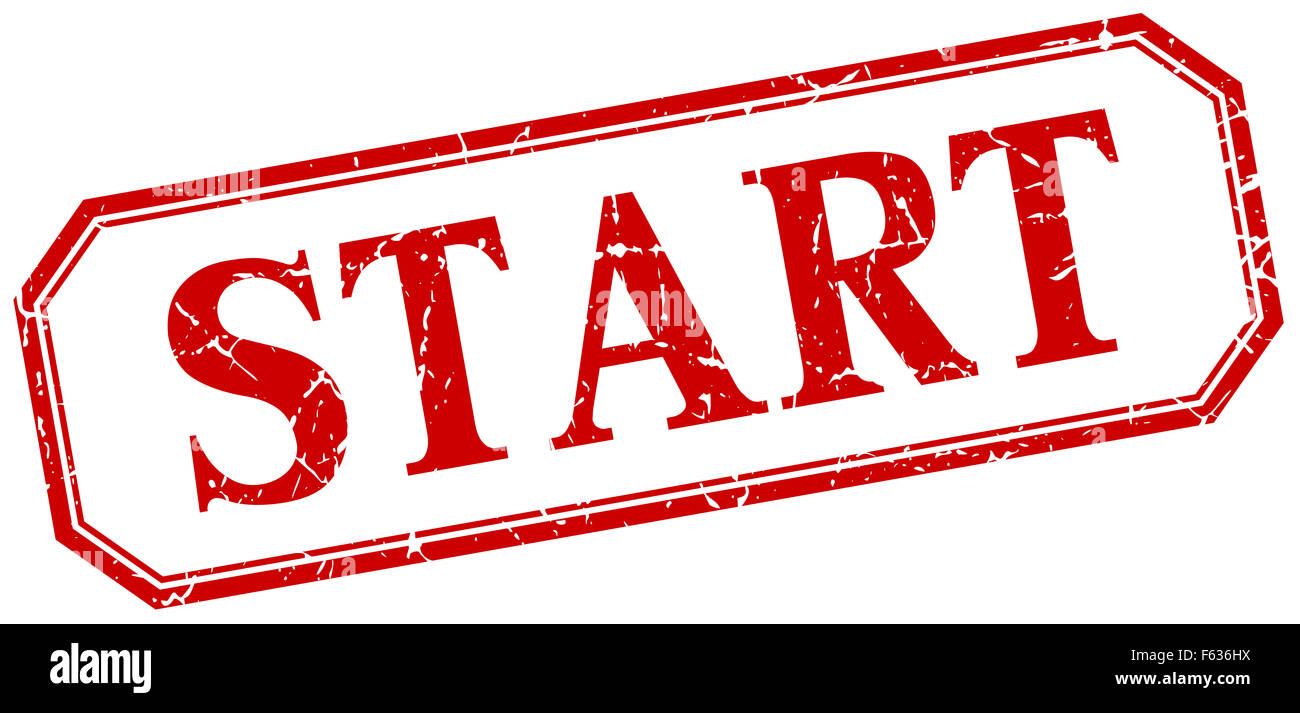 start square red grunge vintage isolated label Stock Photo - Alamy