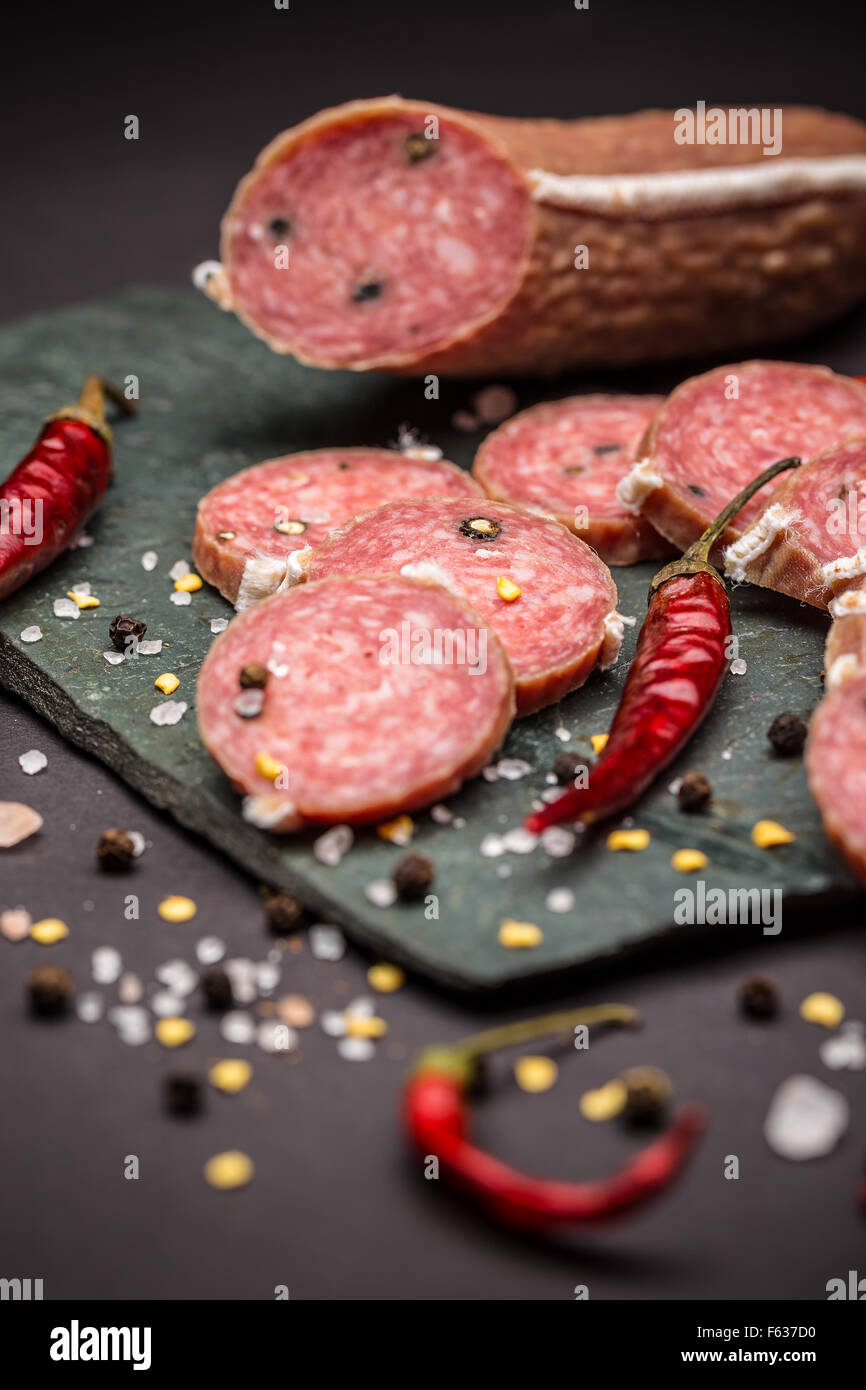 Italian salami dish hi-res stock photography and images - Alamy