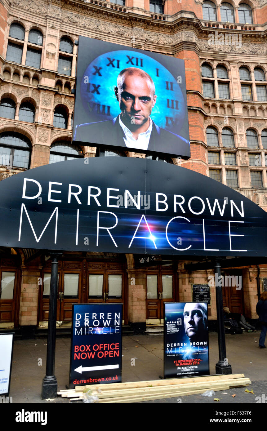 London, England, UK. Derren Brown 'Miracle' show at the Palace Theatre ...