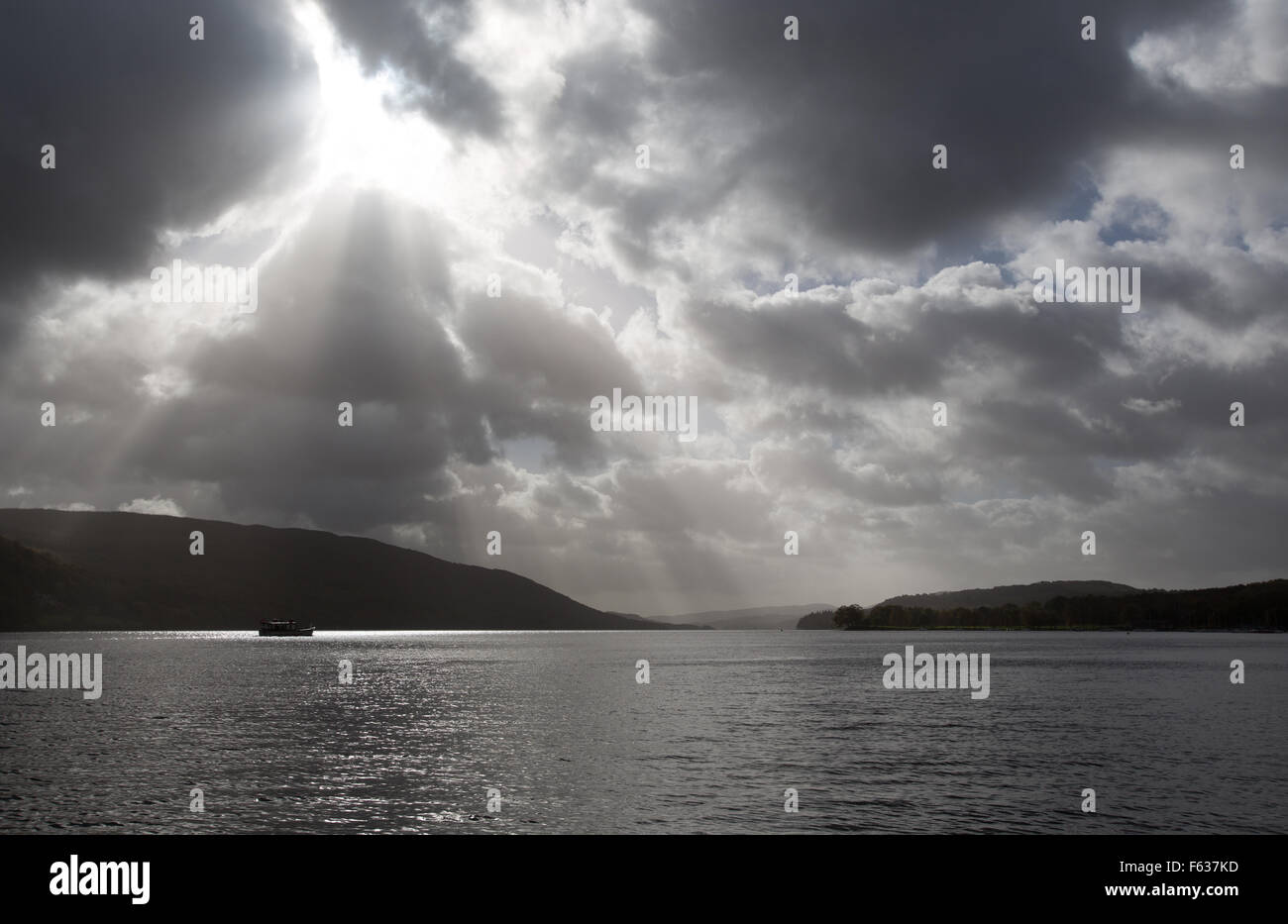 Village of Coniston, England. Picturesque autumnal view of Coniston ...