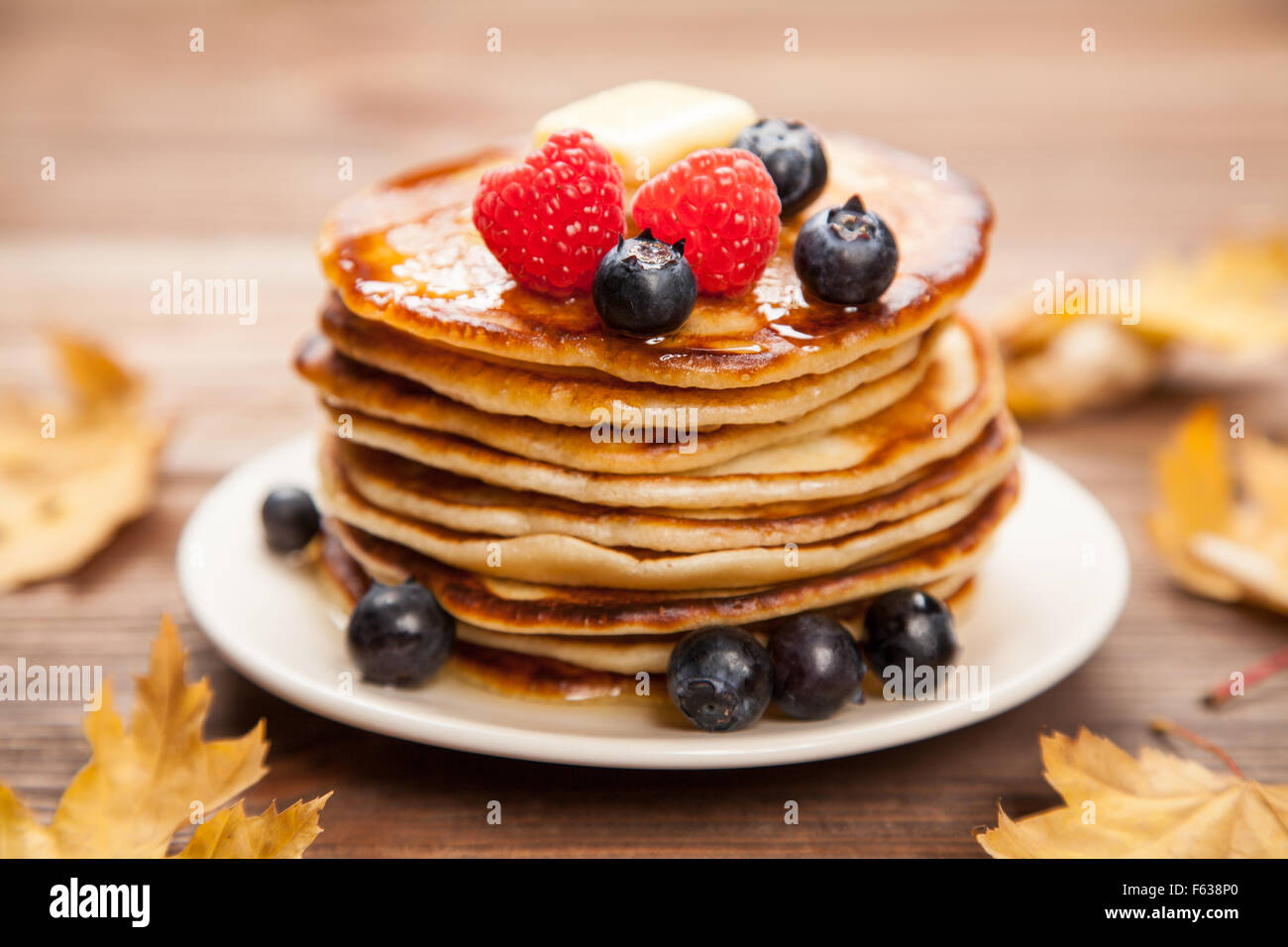 High pile of delicious pancakes Stock Photo - Alamy