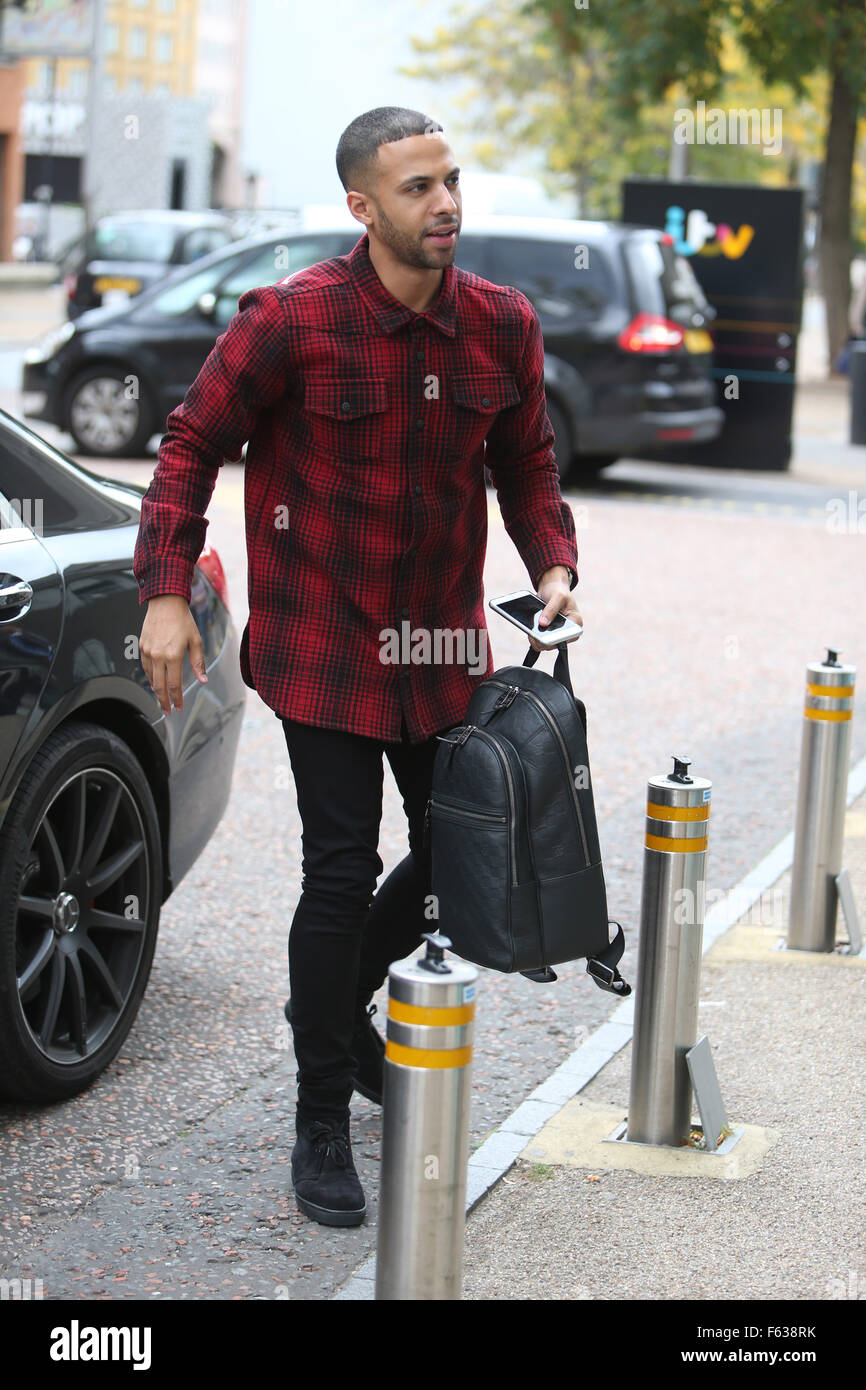 Marvin Humes outside ITV Studios Featuring: Marvin Humes Where: London ...