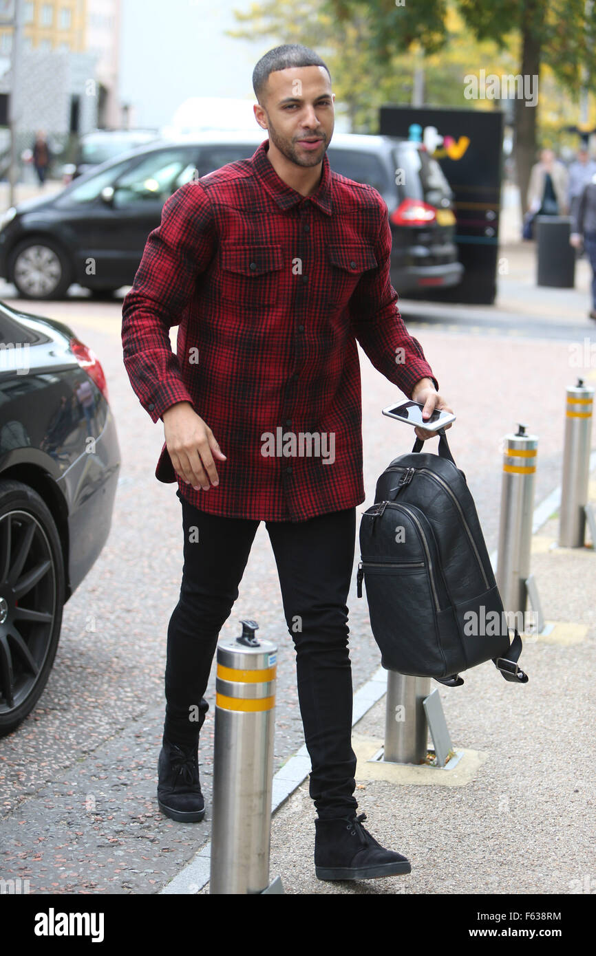 Marvin Humes outside ITV Studios Featuring: Marvin Humes Where: London ...