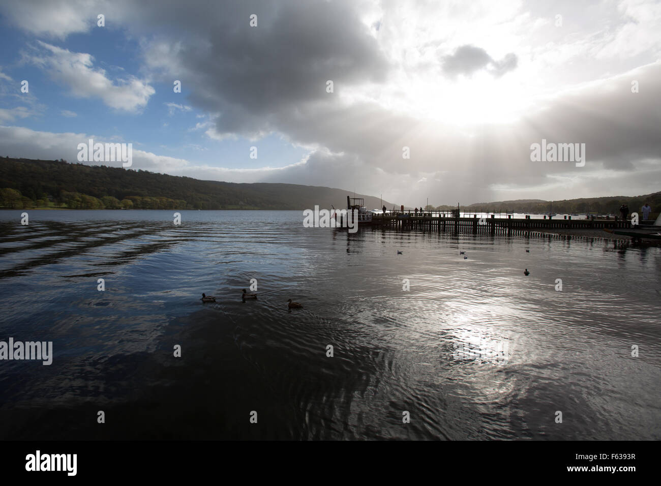 Village of Coniston, England. Picturesque autumnal view of the National ...