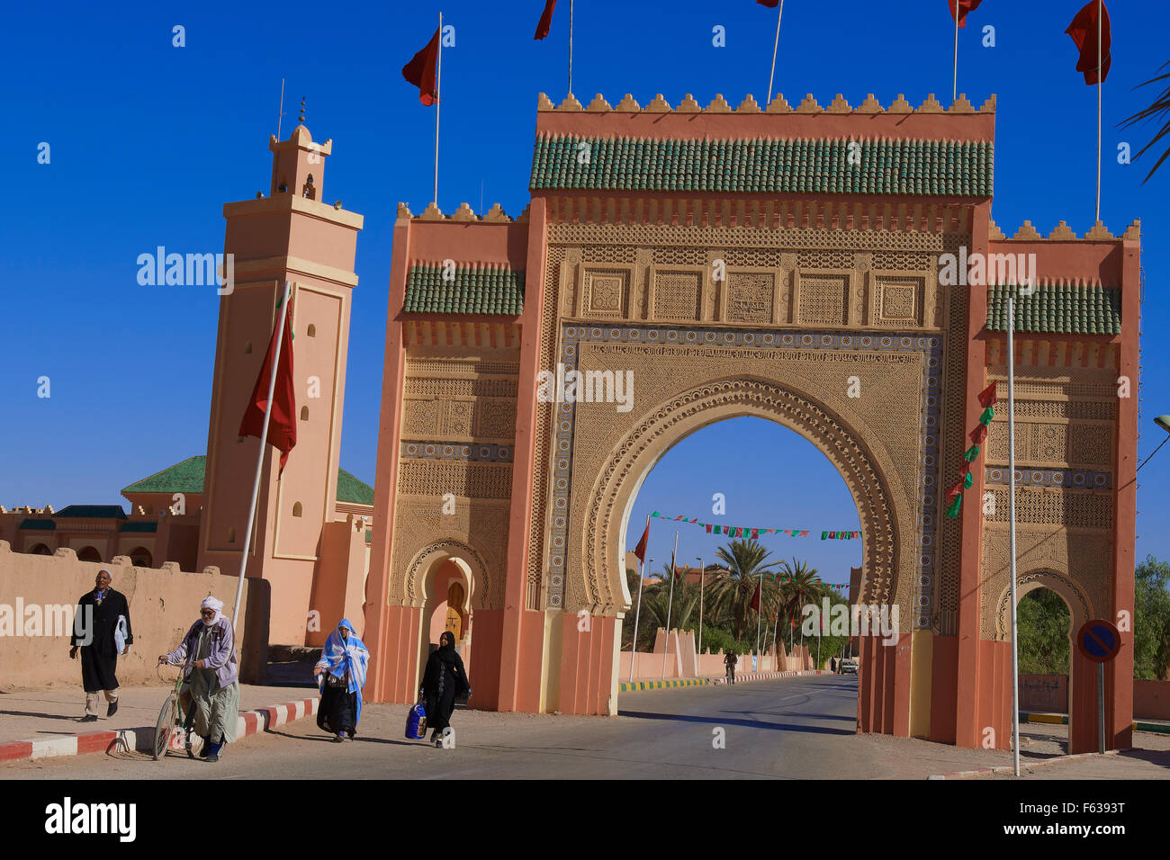 Rissani, City gate, Desert door, Meknes-Tafilalet Region, South of Morocco, Morocco, Maghreb ...