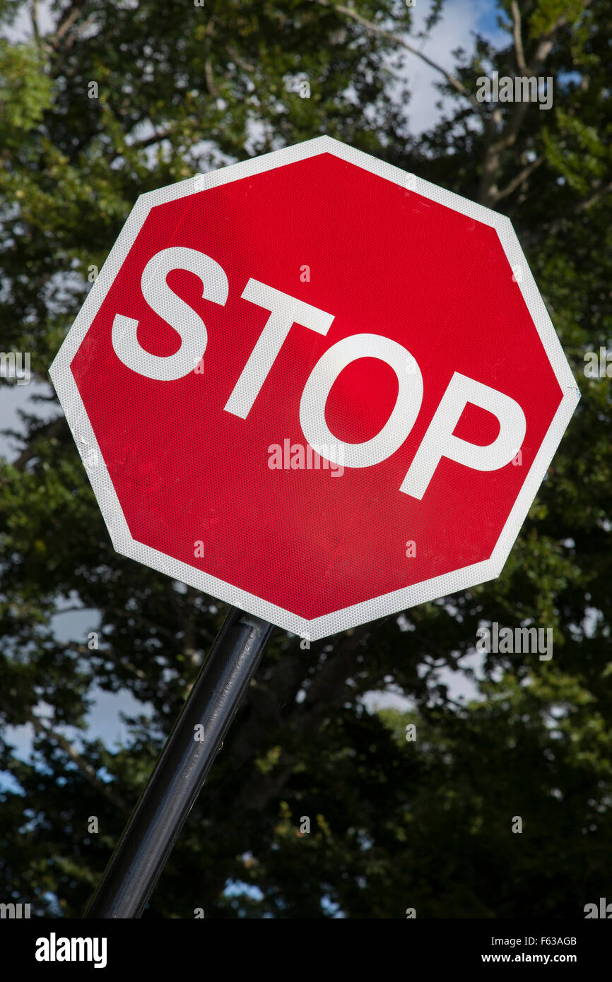 Red and White Stop Traffic Sign Stock Photo - Alamy