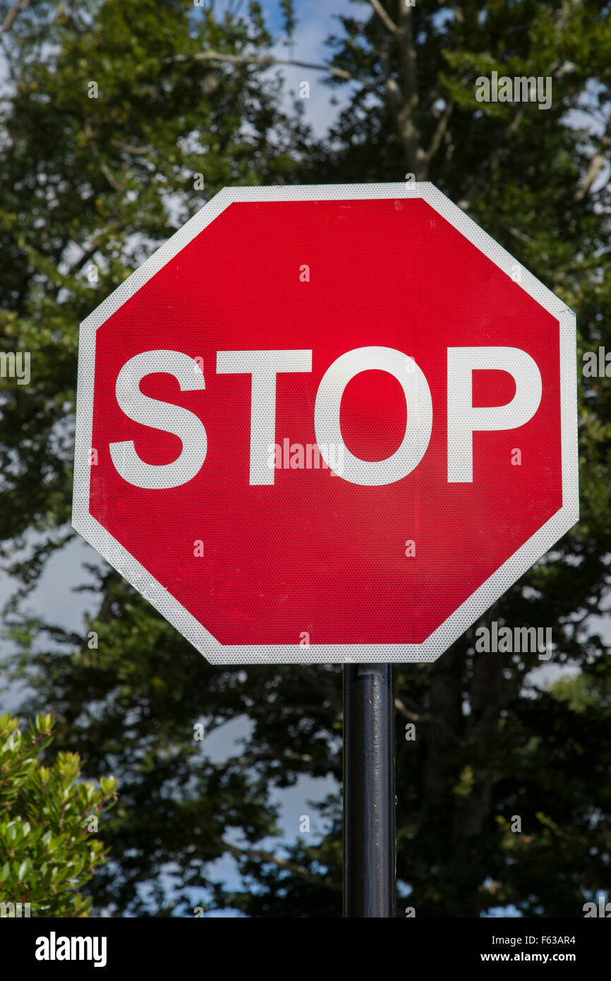 Red and White Stop Traffic Sign Stock Photo - Alamy