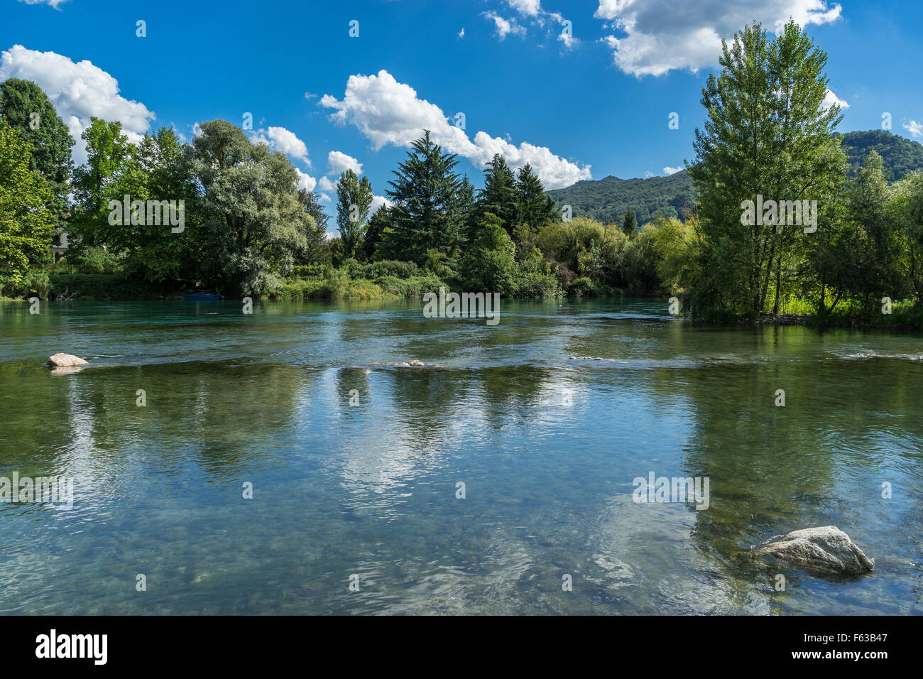 River Adda at Brivio Lombardy Italy Stock Photo - Alamy