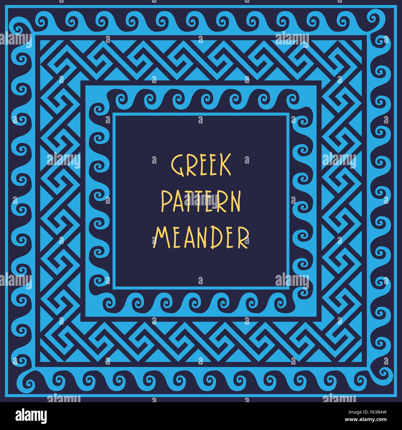 vector Frame with Greek ornament Meander Stock Vector Image & Art - Alamy