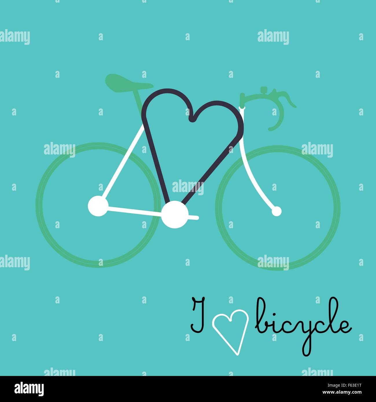 Vector bicycle silhouette with graphic message Stock Vector Image & Art ...