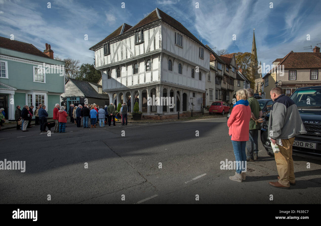 Thaxted, Essex, UK. 11th November 2015. On the steps of the 14th ...