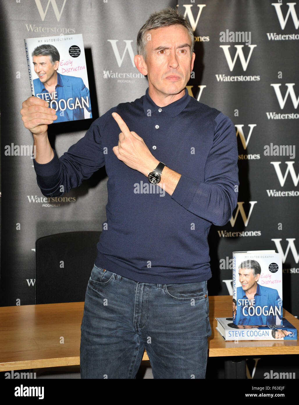 Steve Coogan signs copies of his new autobiography 'Easily Distracted ...