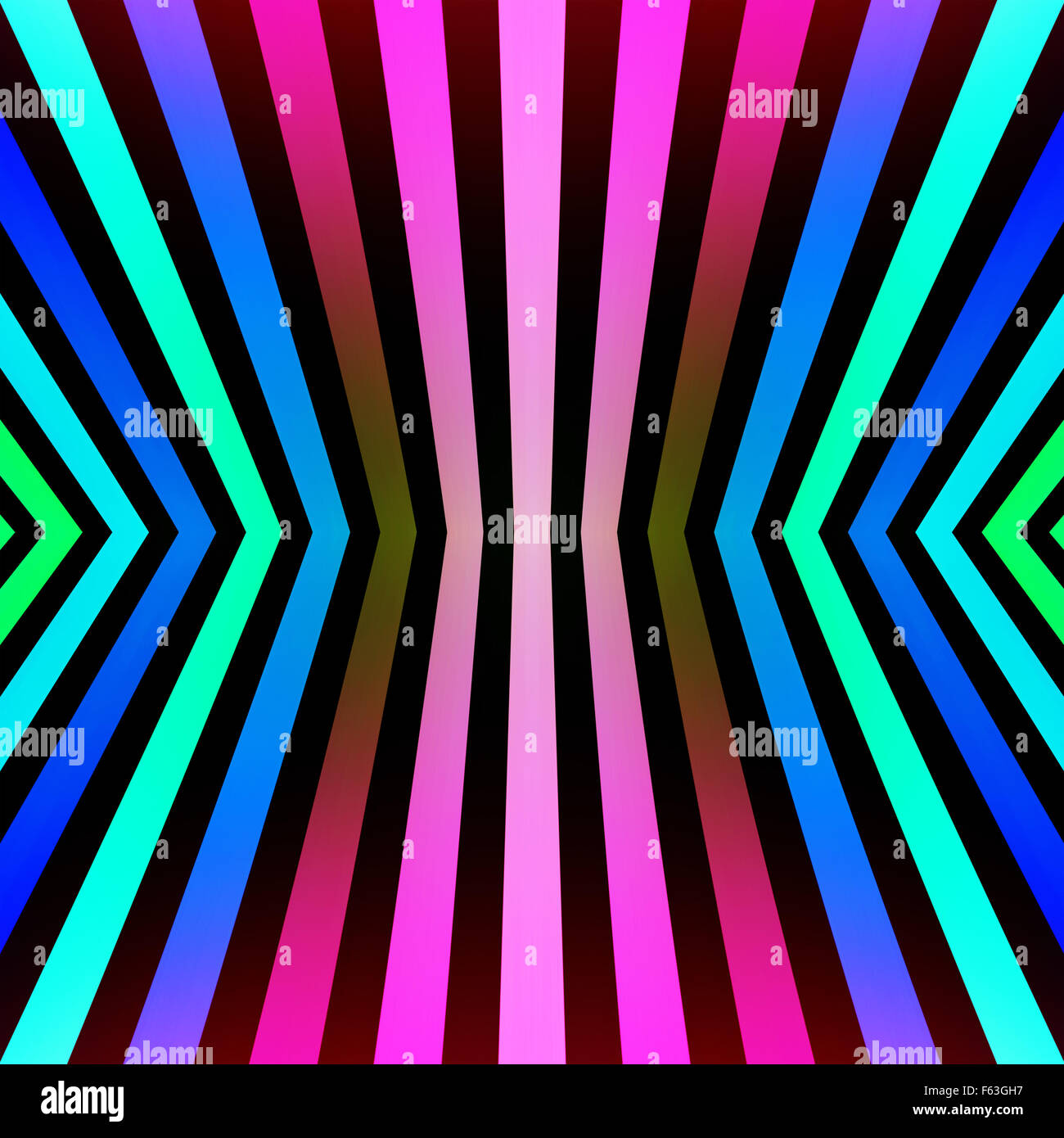 Tileable converging multicoloured graduated stripes Stock Photo - Alamy