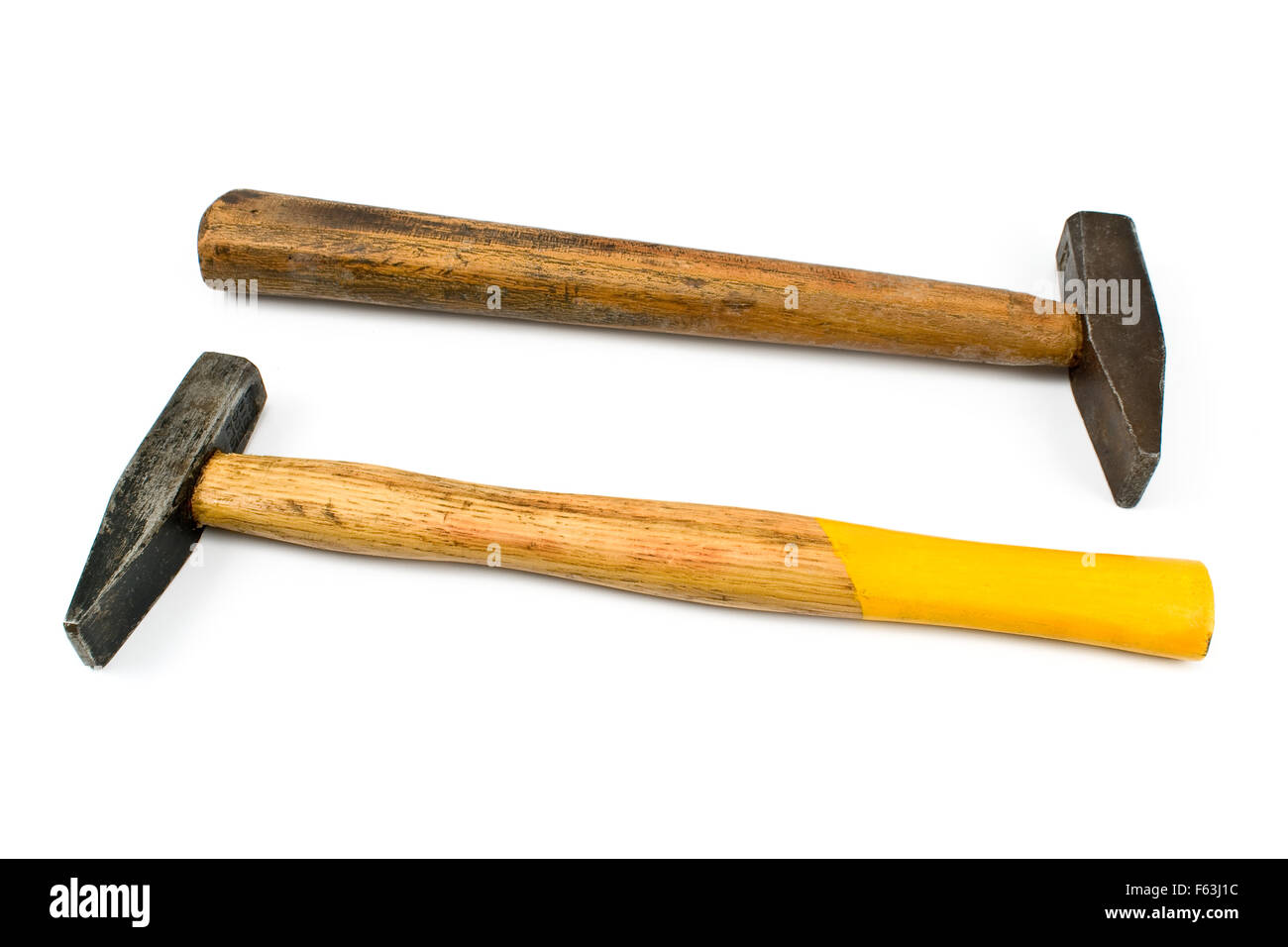Two old hammers isolated on white Stock Photo - Alamy