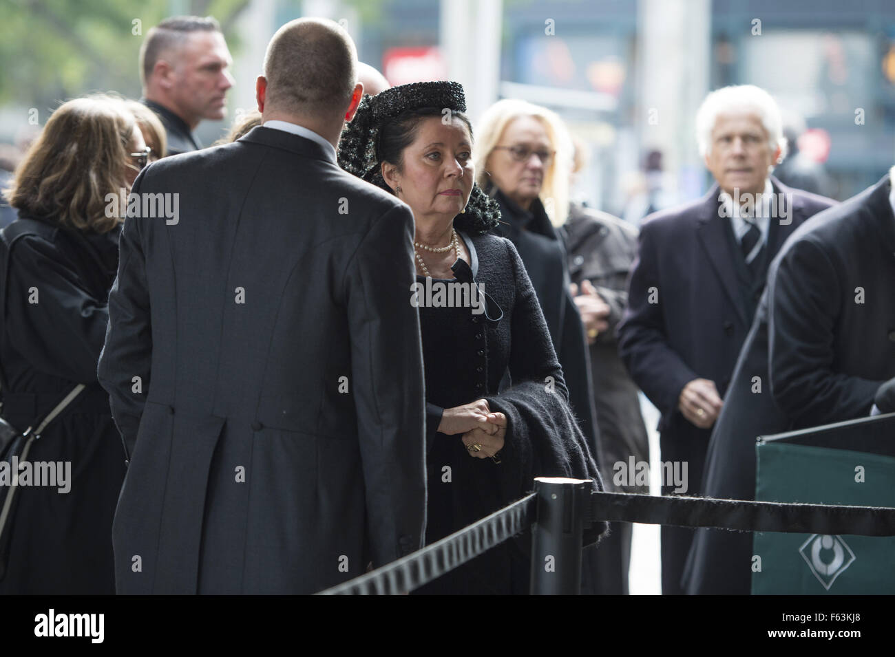Guests attending the funeral service for Dr. Friedrich Wilhelm Prinz ...