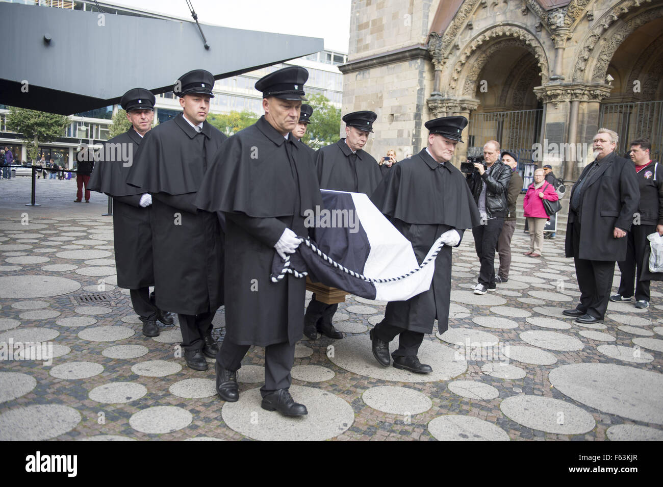 Guests attending the funeral service for Dr. Friedrich Wilhelm Prinz ...