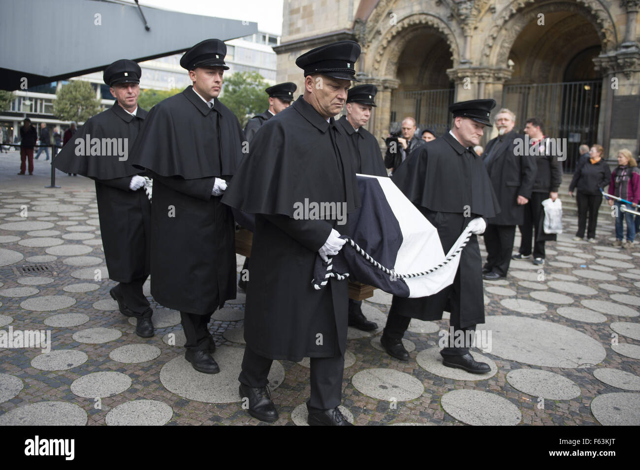 Guests attending the funeral service for Dr. Friedrich Wilhelm Prinz ...