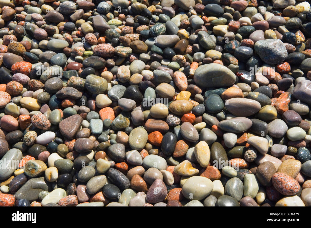 Pebbles on St Columbas Bay, Isle of Iona, Argyll, Scotland Stock Photo ...
