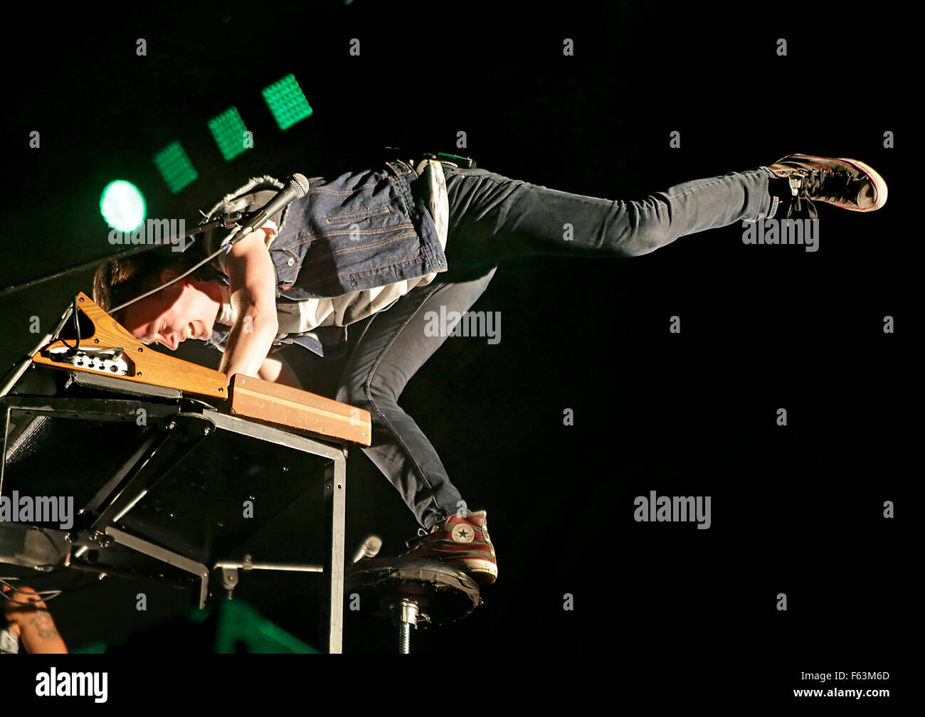Matt and Kim performing at Manchester Arena Featuring: Matt and Kim ...