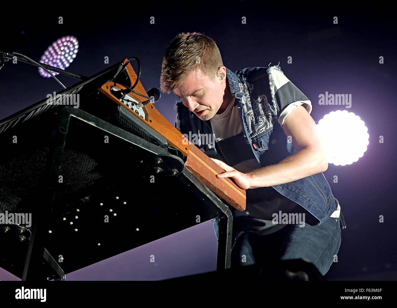 Matt and Kim performing at Manchester Arena Featuring: Matt and Kim ...