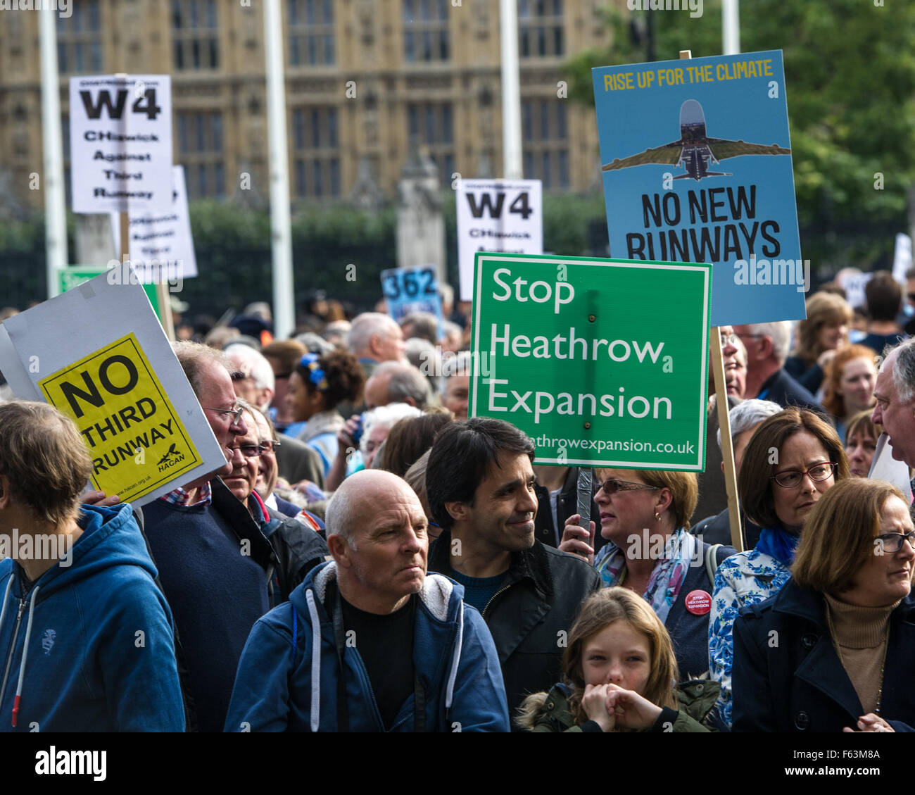 Hundreds of activists hold placards and banners during the No Third ...