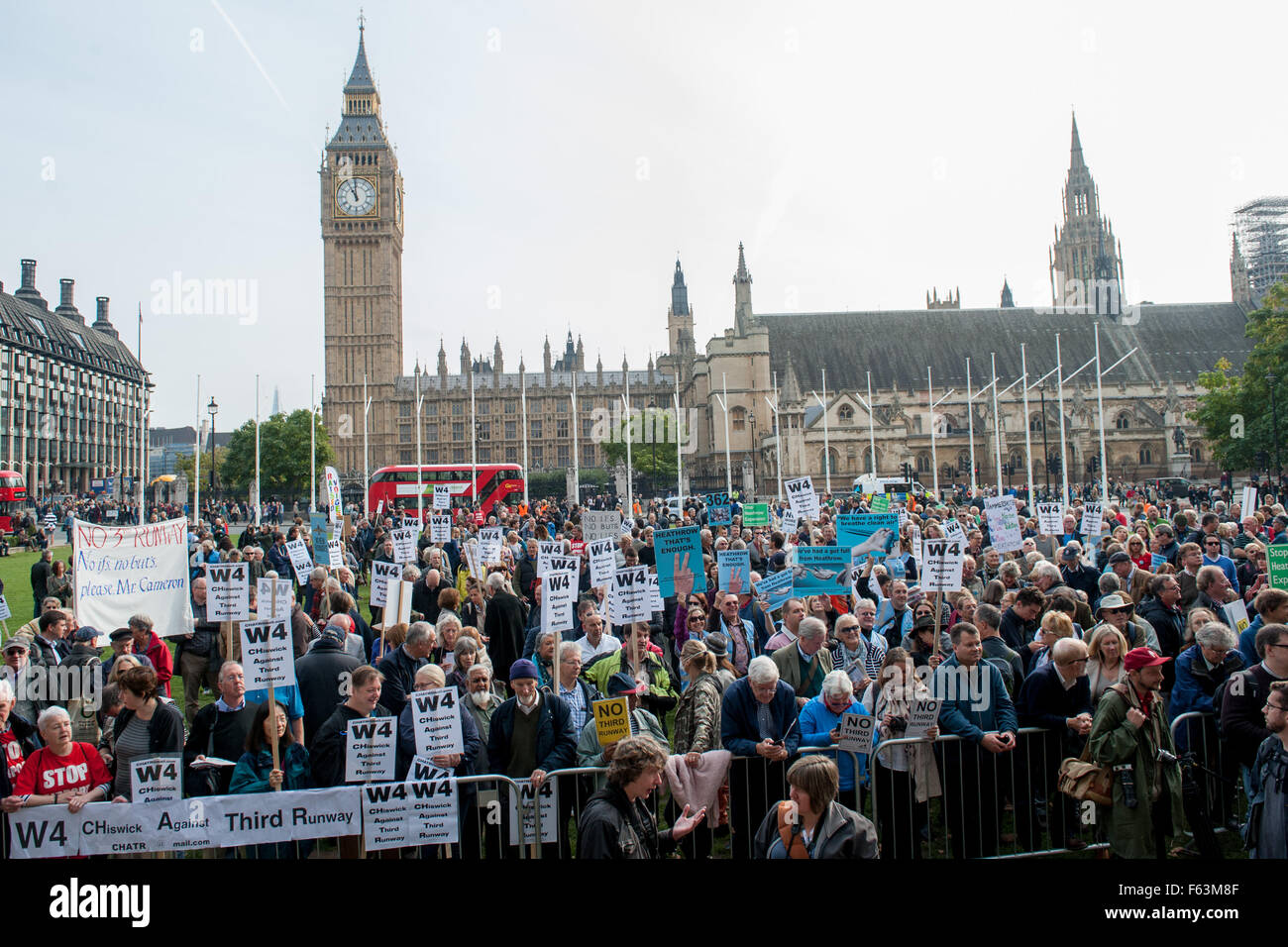Hundreds of activists hold placards and banners during the No Third ...