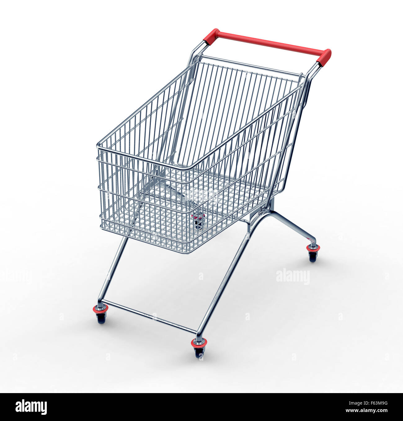 shopping trolley isolated on white back ground Stock Photo - Alamy