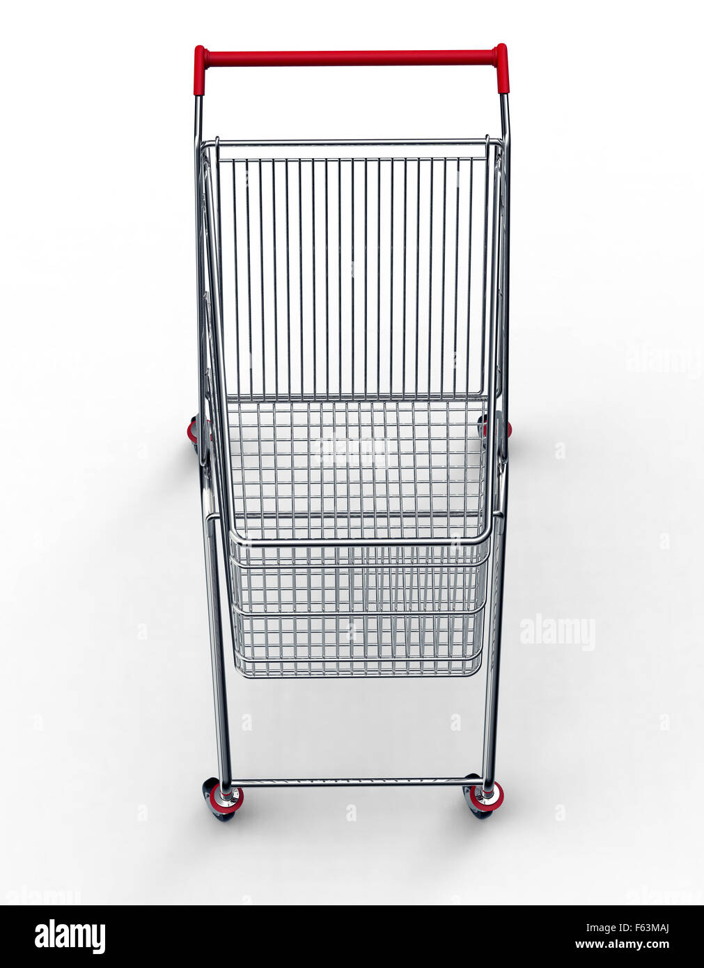shopping trolley isolated on white back ground Stock Photo - Alamy