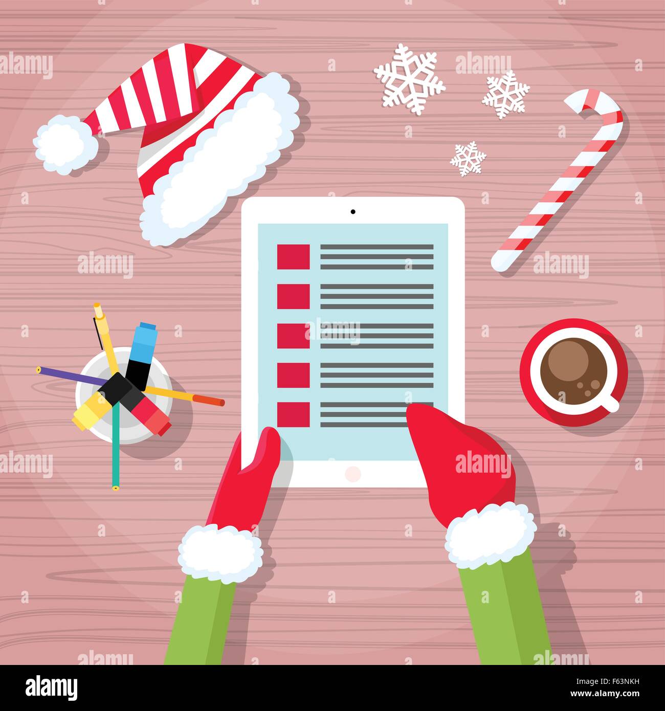 Check list christmas Stock Vector Images - Alamy
