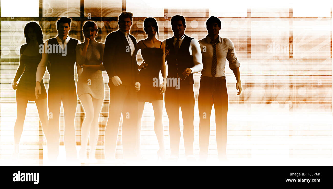Business Team Standing with Leader in Front as a Concept Stock Photo ...
