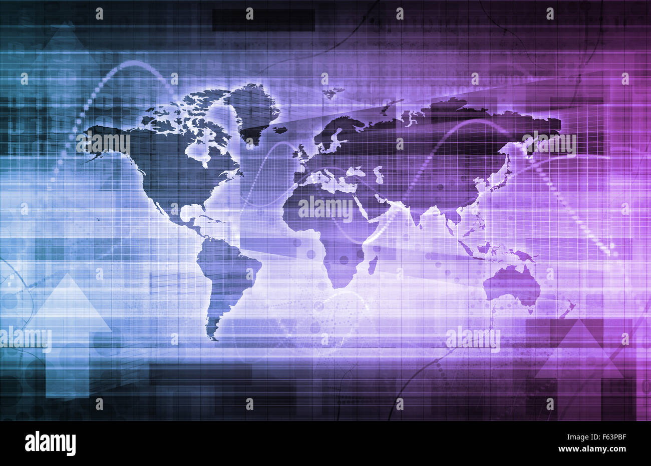 Global Technology Solutions on the Internet Concept Art Stock Photo - Alamy