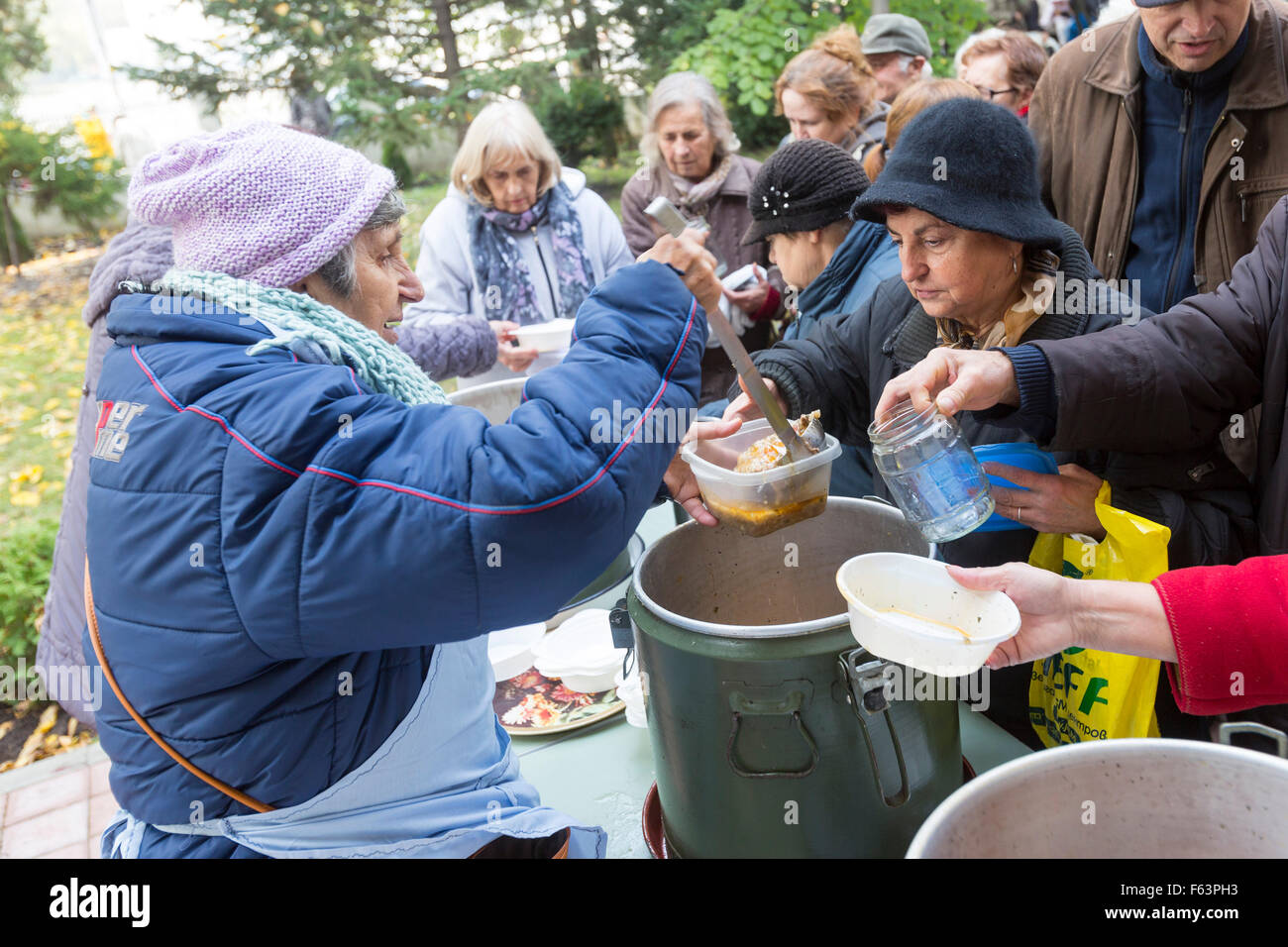 Giving Food To The Needy