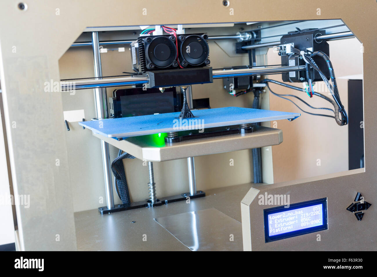 Electronic three dimensional (3D) plastic printer in a laboratory ...