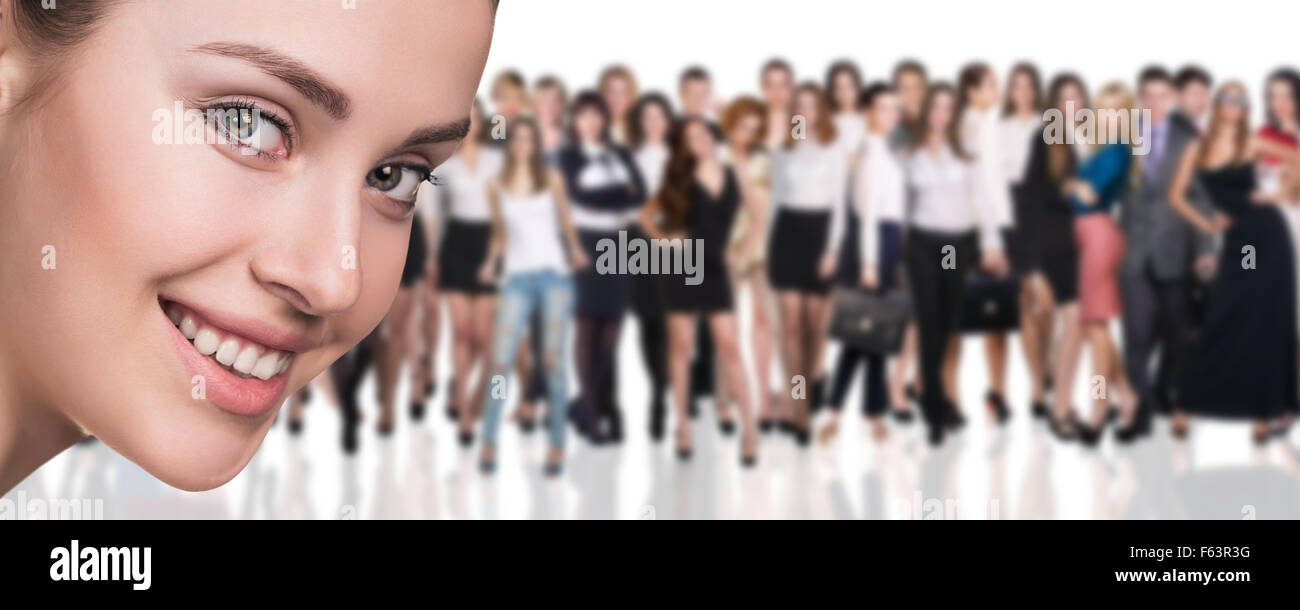 Big crowd of business people Stock Photo - Alamy
