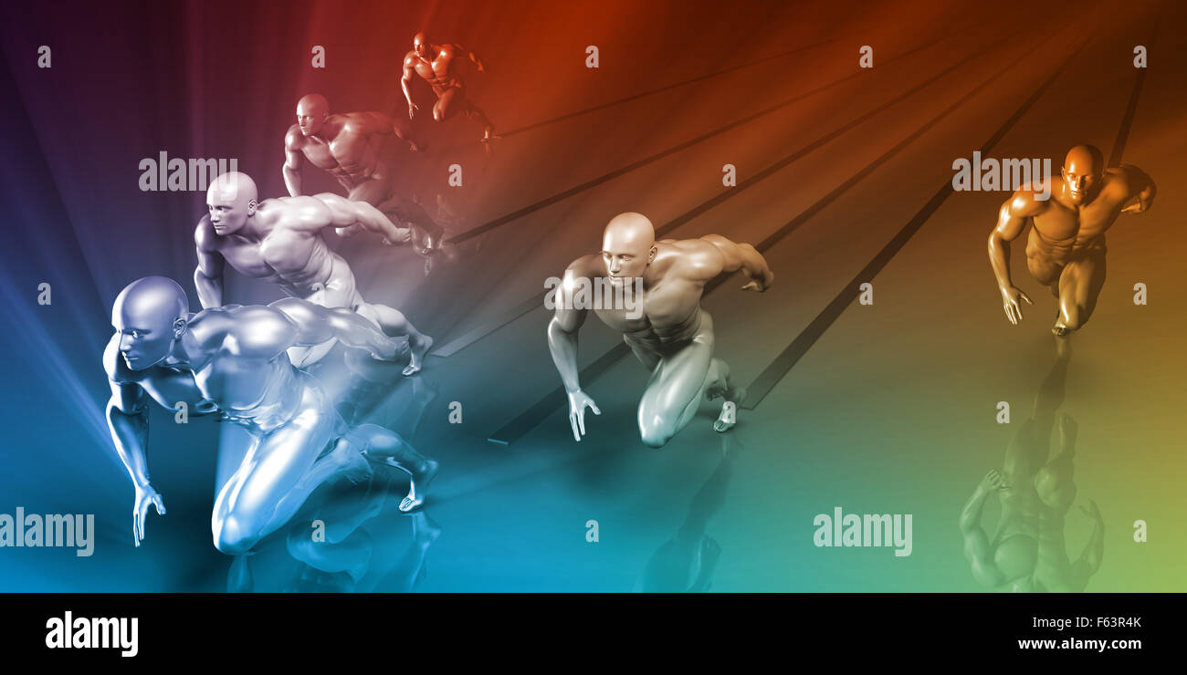 Active Lifestyle Abstract Concept with People Running Activity Stock ...