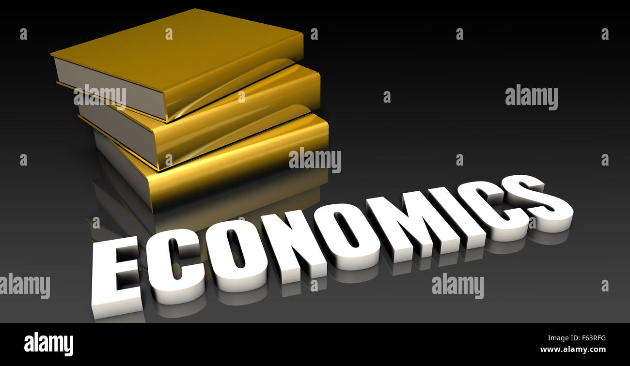 Economics Subject with a Pile of Education Books Stock Photo - Alamy