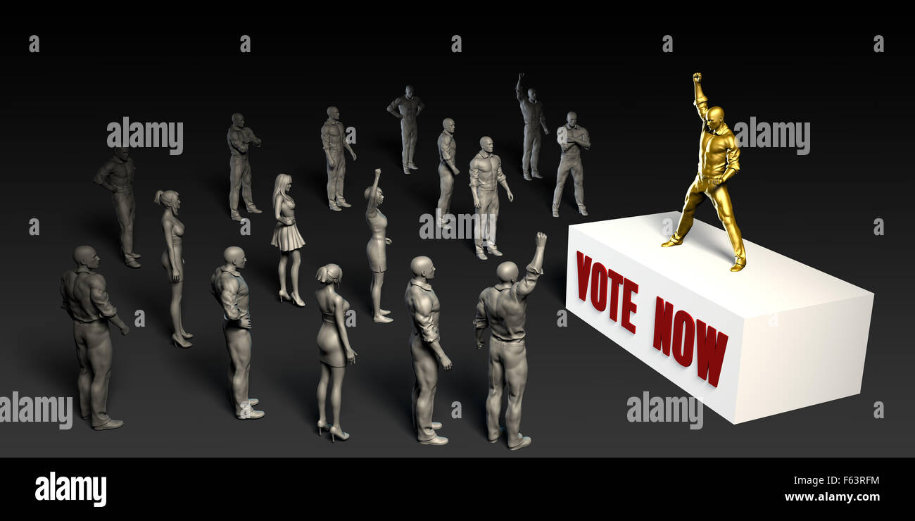 Vote Now Fight For and Championing a Cause Stock Photo - Alamy