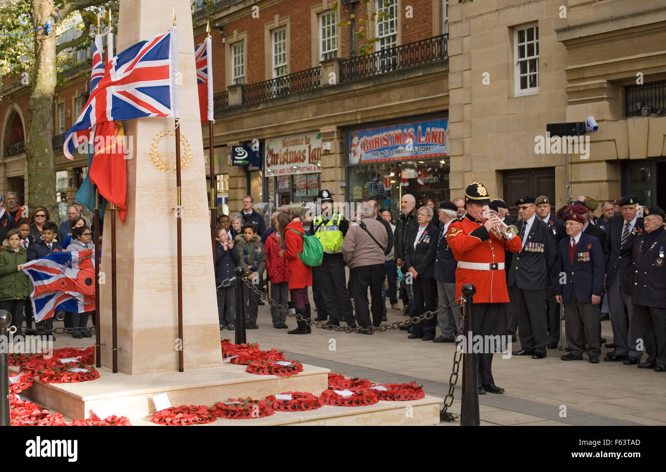 Peterborough, UK. November 11th 2015. Lest we forget, rememberance ...