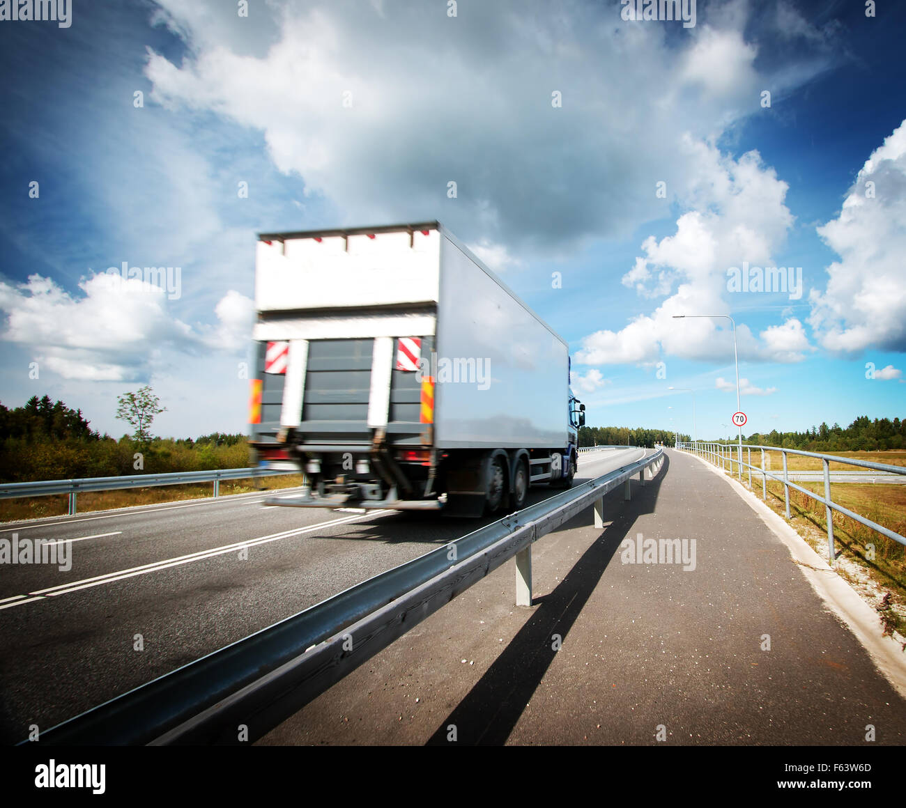 Truck on the road Stock Photo - Alamy