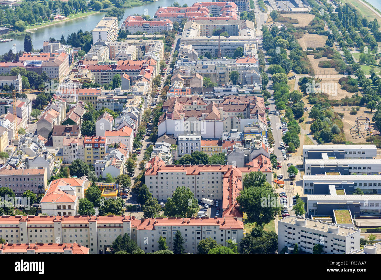 Aerial View Of Vienna City Skyline Stock Photo - Alamy