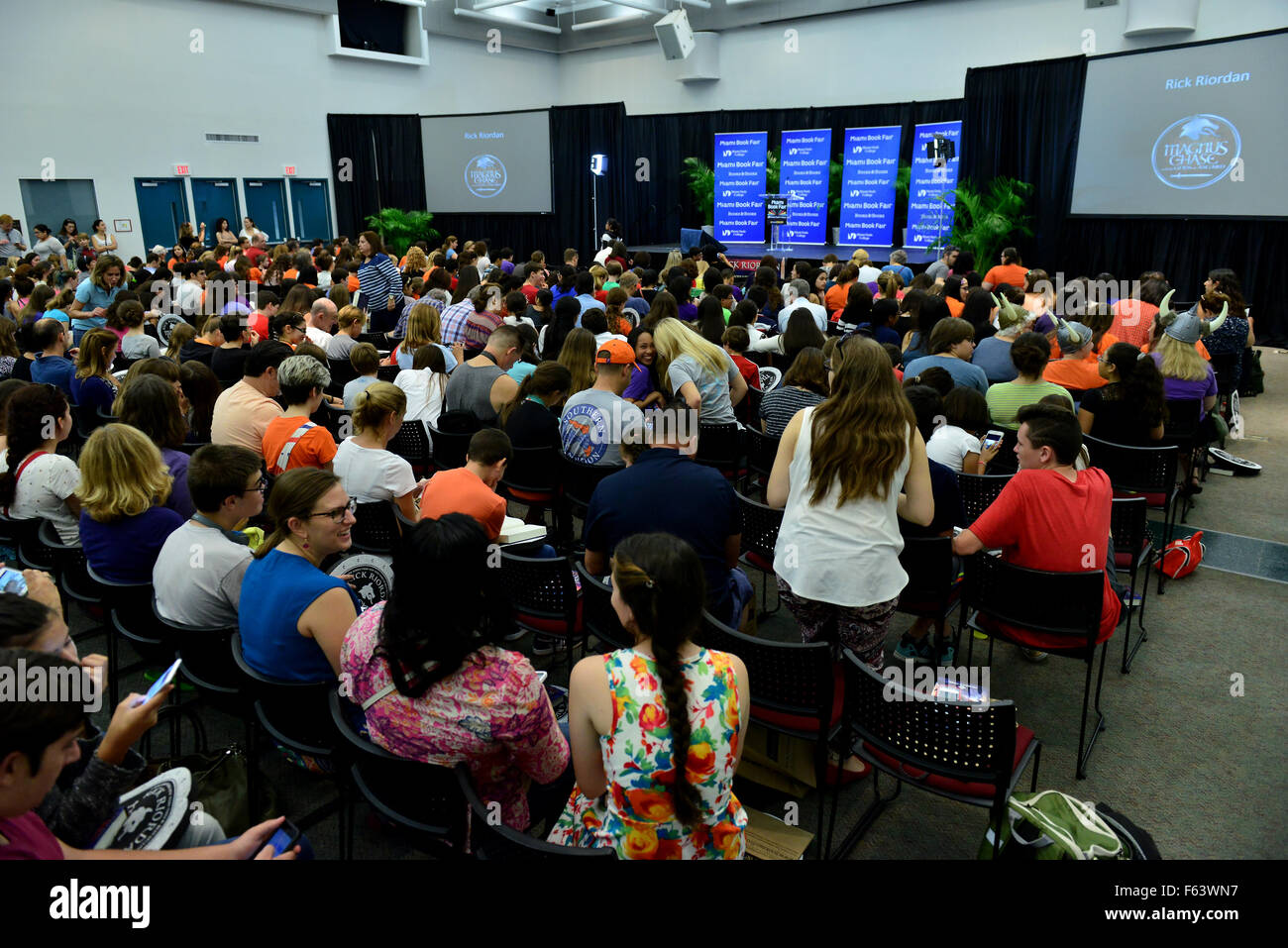 Rick Riordan speaks at Miami Dade College about his new book 'Magnus ...