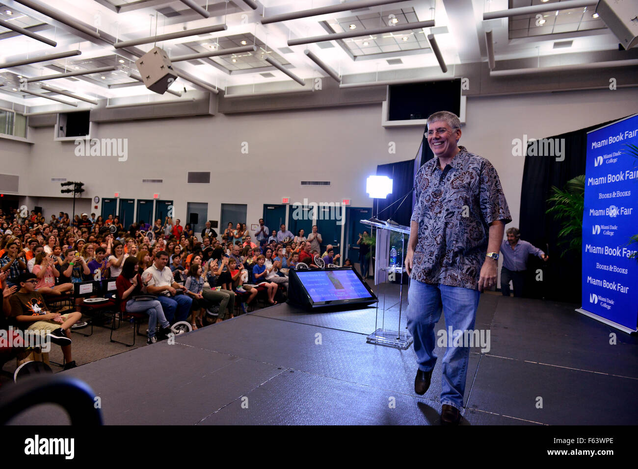 Rick Riordan speaks at Miami Dade College about his new book 'Magnus ...