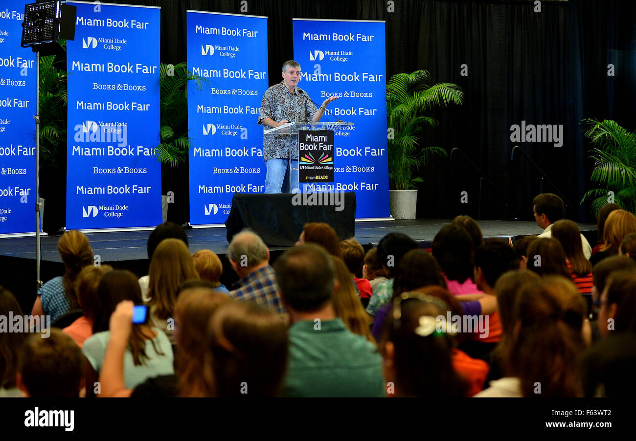 Rick Riordan speaks at Miami Dade College about his new book 'Magnus ...
