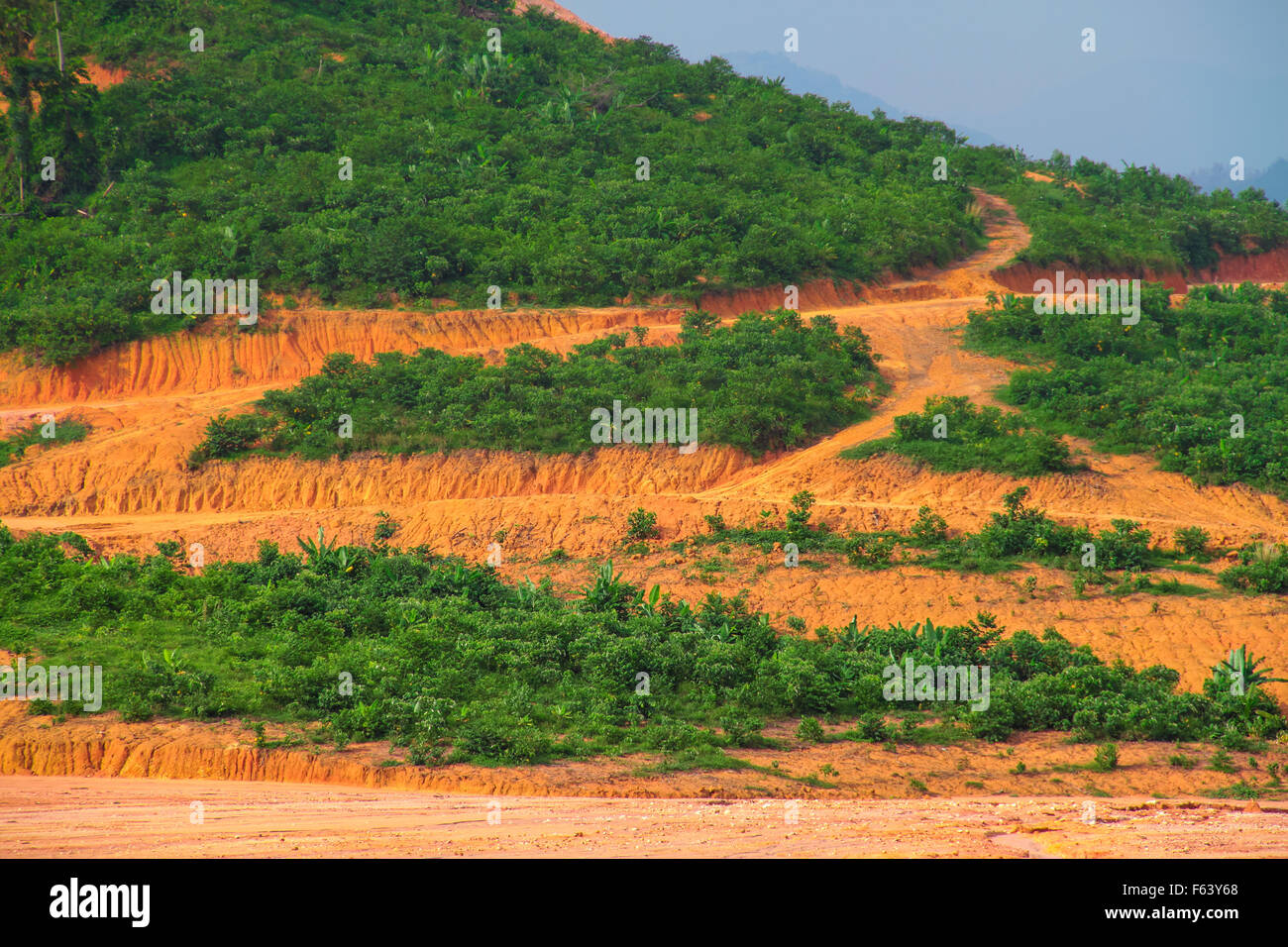 Hill deforestation for development work Stock Photo - Alamy
