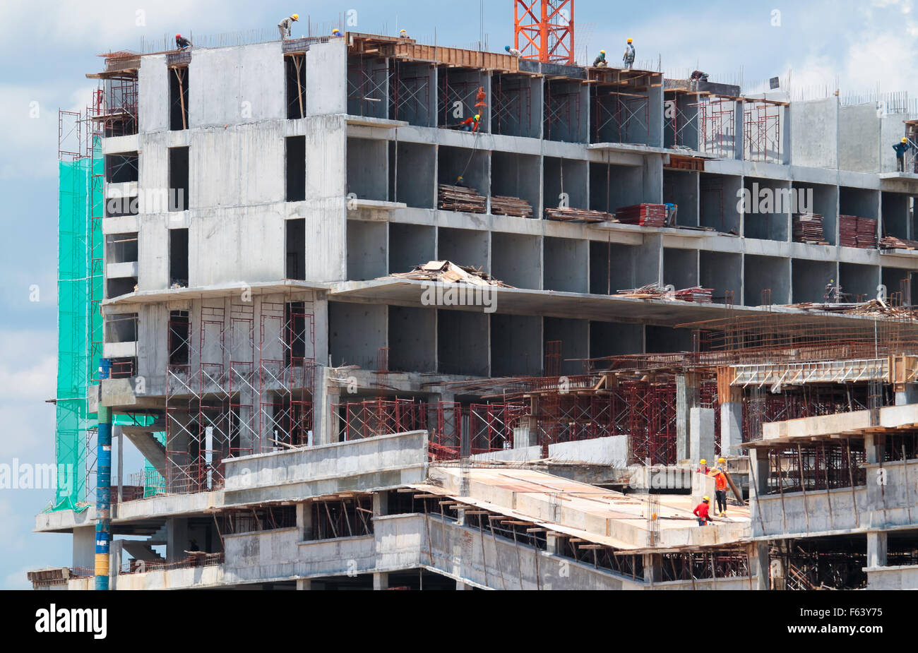 Construction of a multi storey commercial building with car park ...